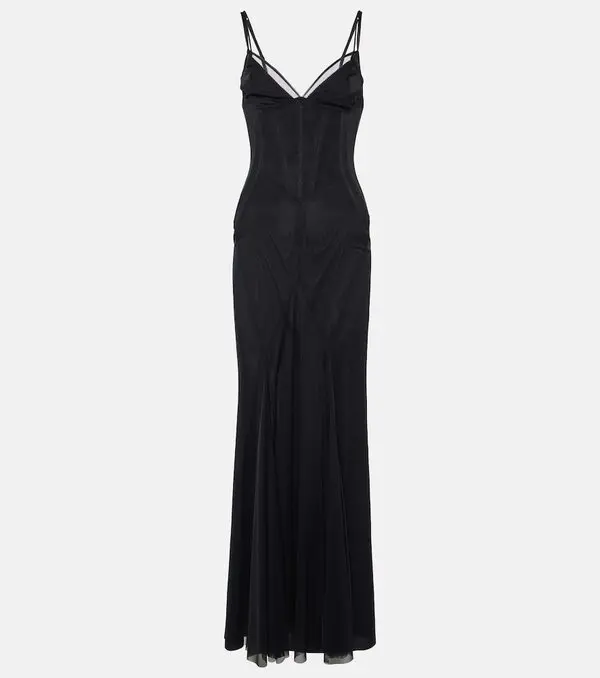 Dolce & Gabbana Satin Corset Dress - Black