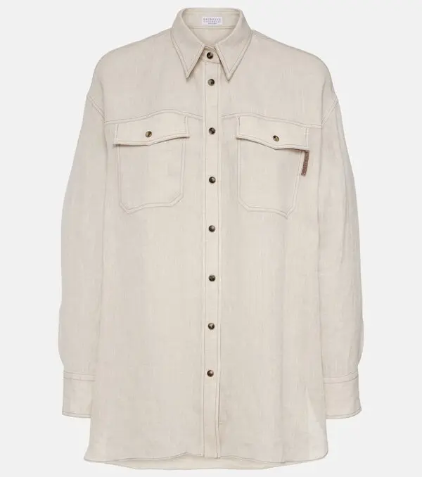 Brunello Cucinelli Oversized Linen Shirt