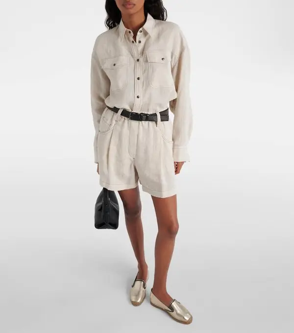 Brunello Cucinelli Oversized Linen Shirt