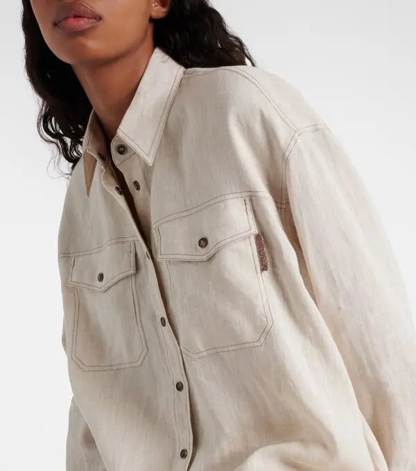Brunello Cucinelli Oversized Linen Shirt