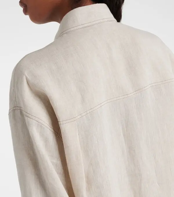 Brunello Cucinelli Oversized Linen Shirt