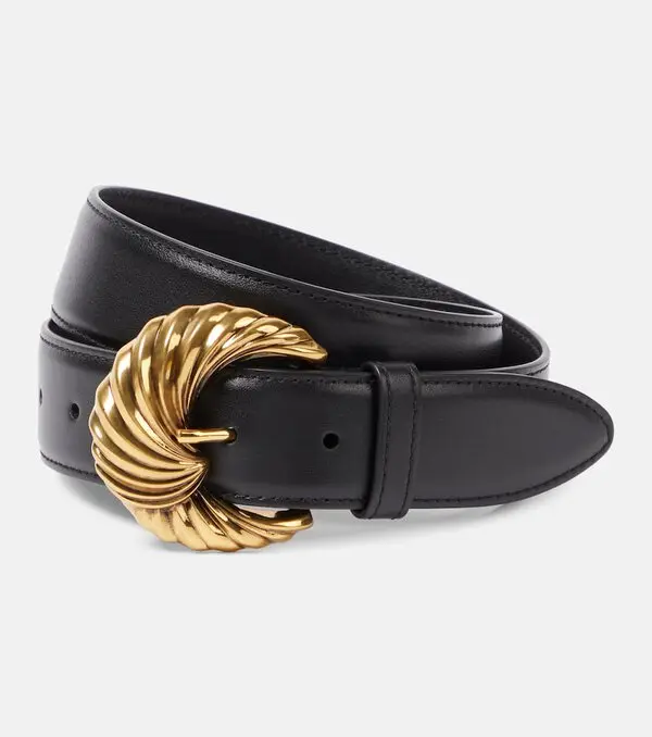 Etro Paisley Leather Belt - Black