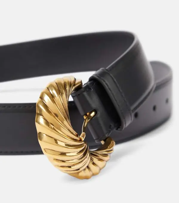 NEW ETRO women\'s paisley-buckle leather belt in black Etro Paisley Buckle Leather Belt In Black - 30% Off  main image 3