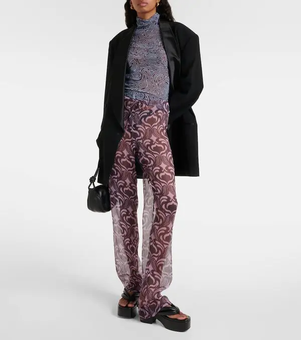 Dries Van Noten Pachas Printed Silk Pants - Pink