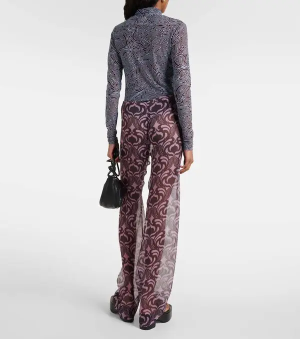 Dries Van Noten Pachas Printed Silk Pants - Pink