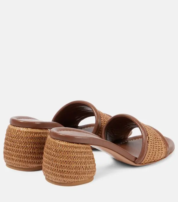 GIANVITO ROSSI Marbella Raffia Mules