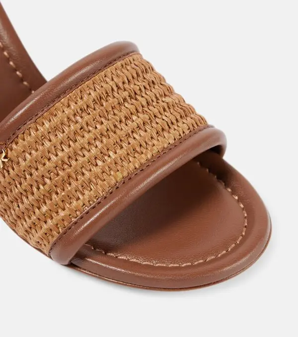 GIANVITO ROSSI Marbella Raffia Mules