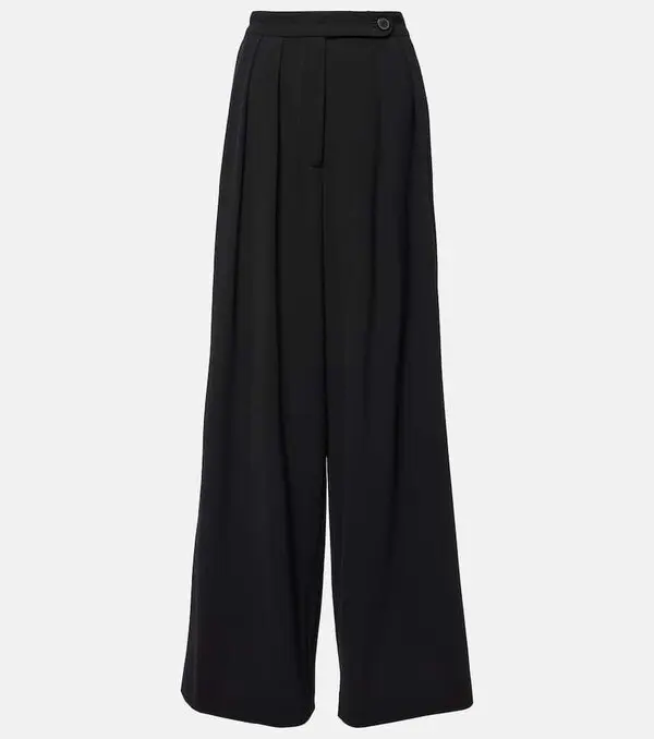 Dries Van Noten Pleated Wool-blend Trousers - Black