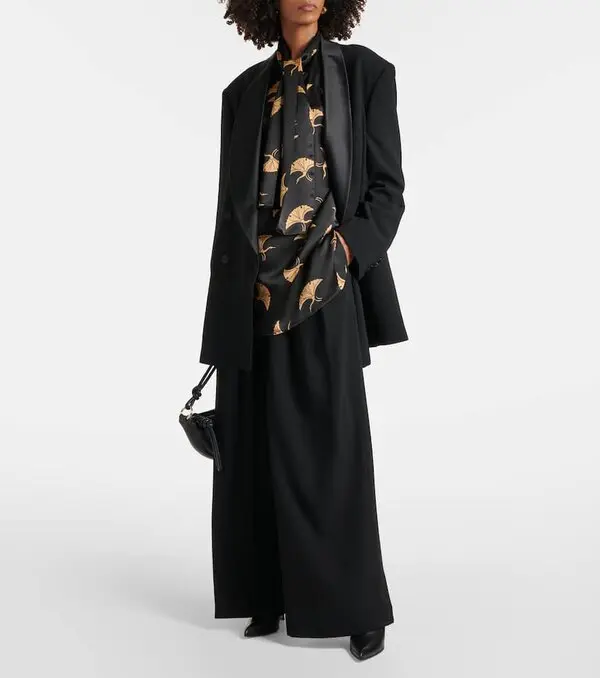 Dries Van Noten Pleated Wool-blend Trousers - Black