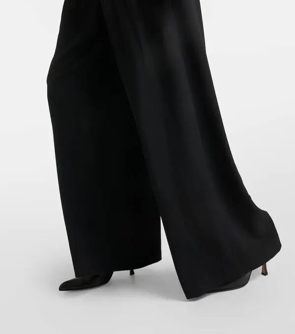 Dries Van Noten Pleated Wool-blend Trousers - Black