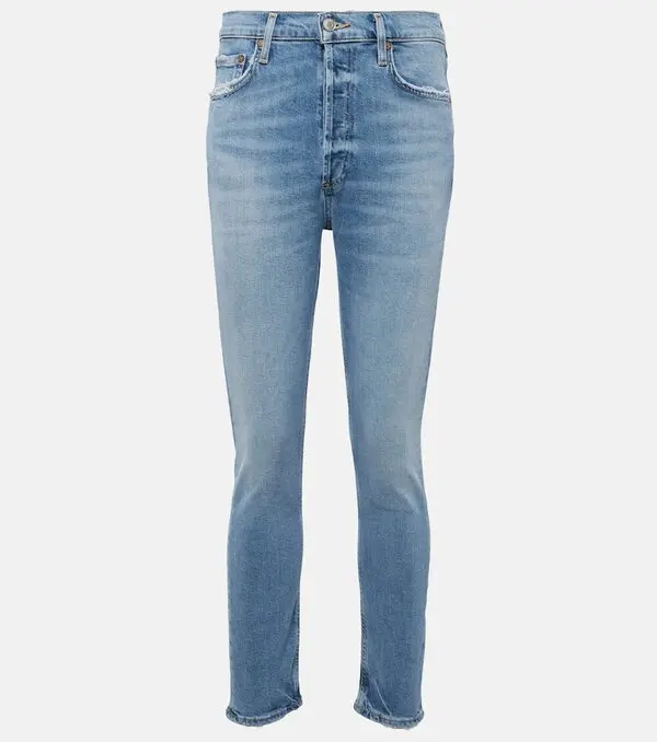 AGOLDE Nico High-rise Skinny Jeans - Blue