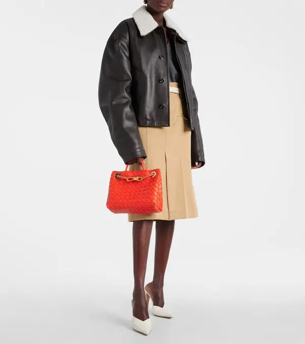 Bottega Veneta Shearling-trimmed Leather Jacket
