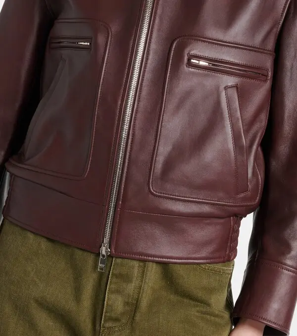 Bottega Veneta Shearling-trimmed Leather Jacket - Brown