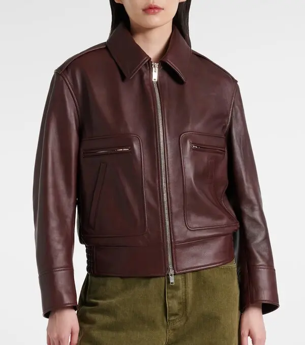 Bottega Veneta Shearling-trimmed Leather Jacket - Brown