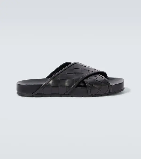 Bottega Veneta Tarik Intrecciato Leather Sandals