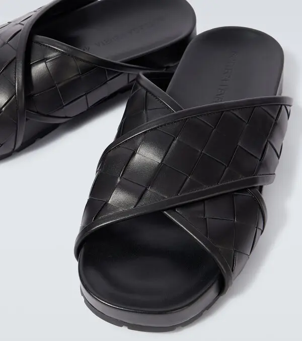 Bottega Veneta Tarik Intrecciato Leather Sandals