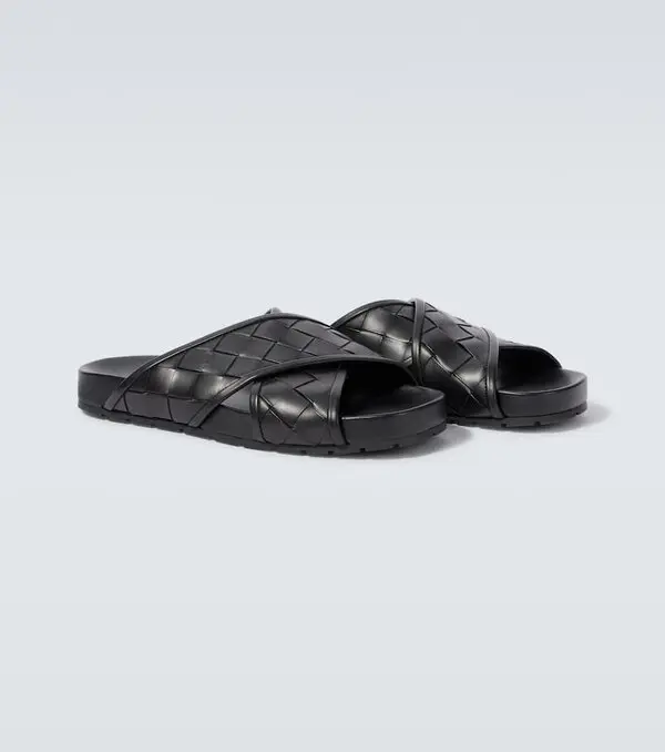 Bottega Veneta Tarik Intrecciato Leather Sandals