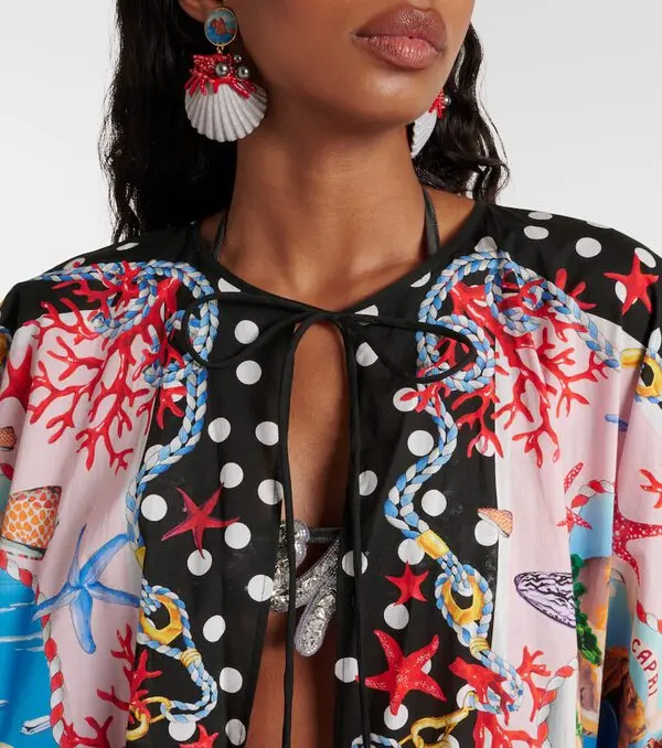 Dolce & Gabbana Capri Printed Cotton Kaftan
