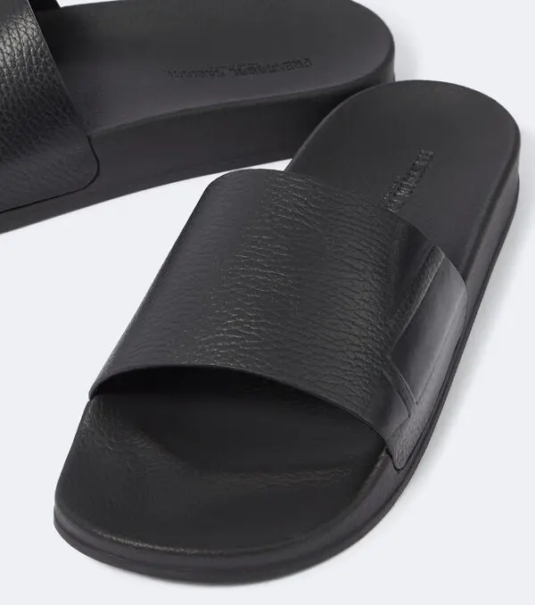 Frescobol Carioca Humberto Leather Slides - Black