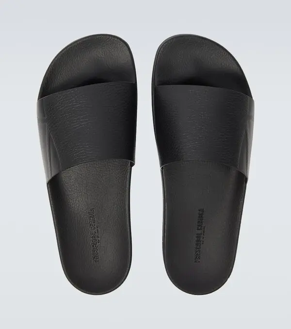 Frescobol Carioca Humberto Leather Slides - Black