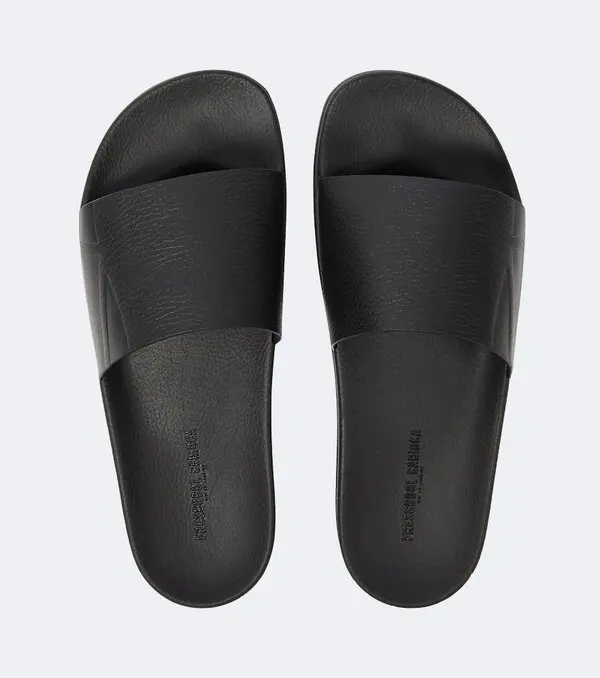 Frescobol Carioca Humberto Leather Slides - Black