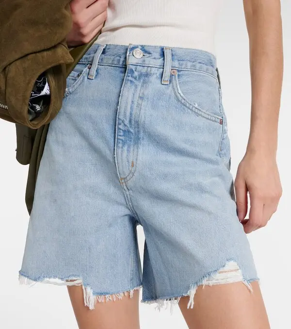 AGOLDE Stella High-rise Denim Shorts