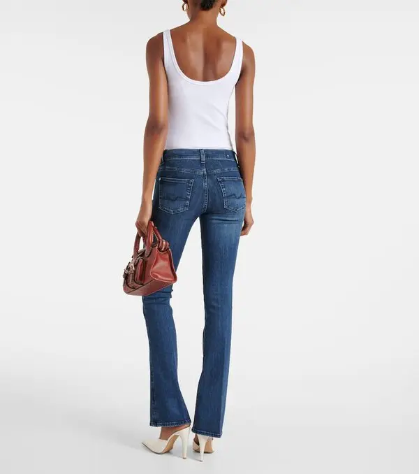 7 For All Mankind Mid-rise Bootcut Jeans - Blue