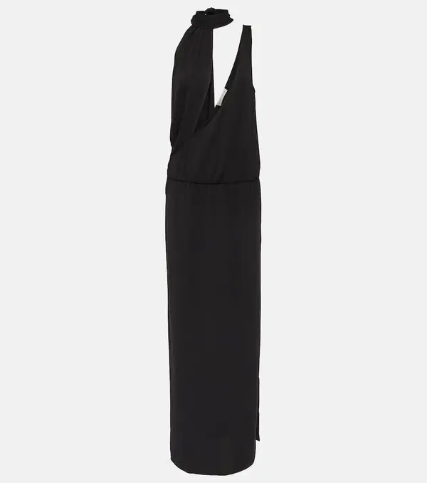 Christopher Esber Draped Halterneck Gown - Black