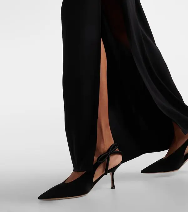 Christopher Esber Draped Halterneck Side-slit Gown
