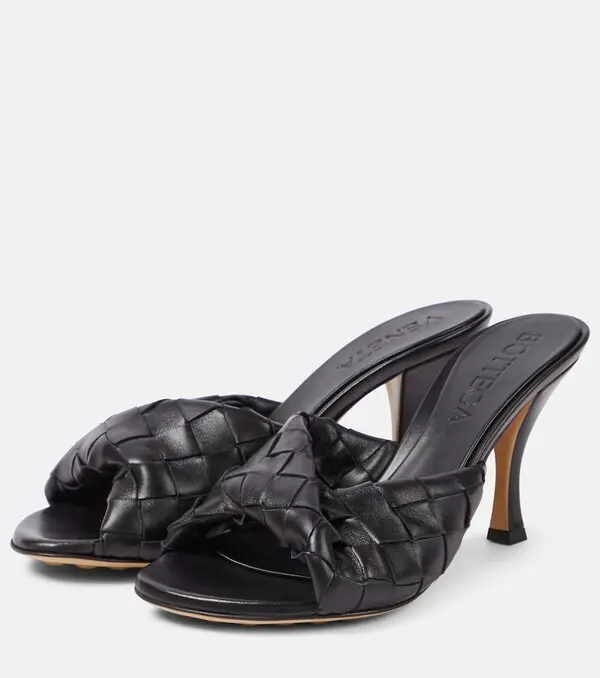 Bottega Veneta Lamb Leather Mules - Black