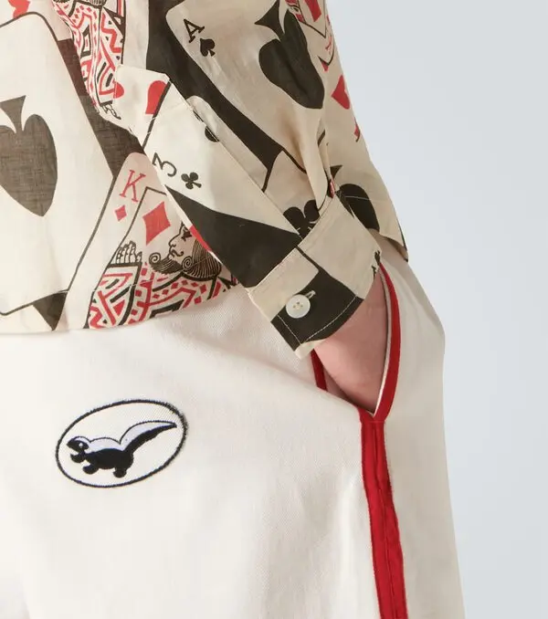 BODE Ace Of Spades Printed Ramie Shirt