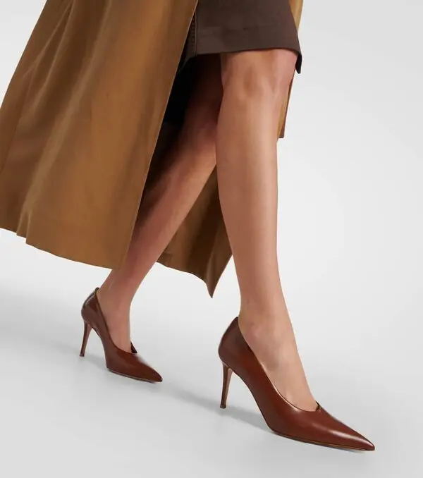GIANVITO ROSSI 85 Leather Pumps