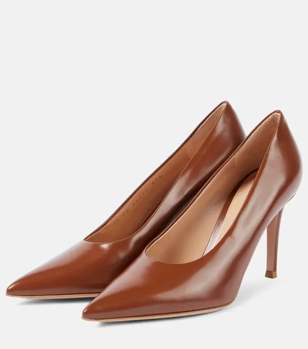 GIANVITO ROSSI 85 Leather Pumps