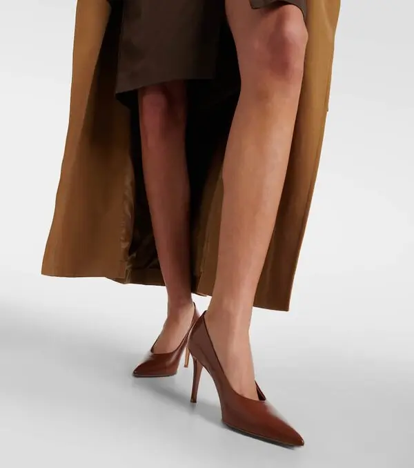 GIANVITO ROSSI 85 Leather Pumps