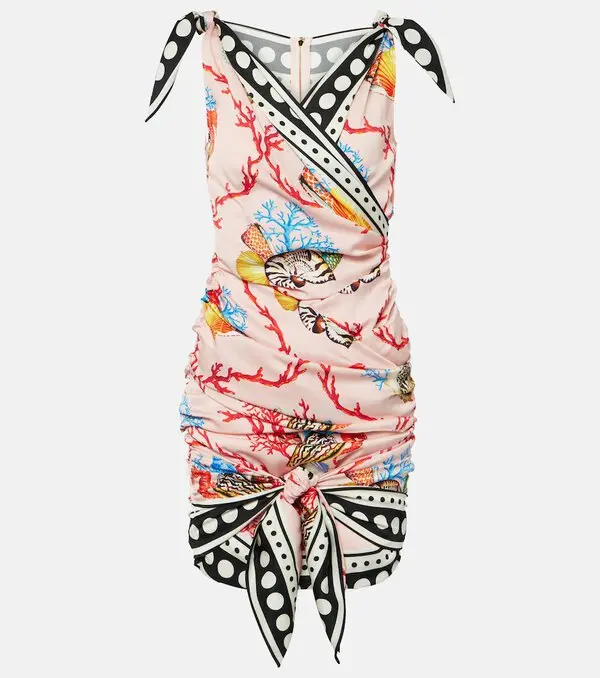 Dolce & Gabbana Capri Printed Silk-blend Minidress - Multicoloured