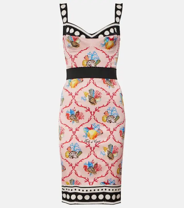 Dolce & Gabbana Capri Printed Silk-blend Minidress - Pink