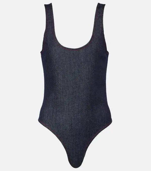 Alaïa Denim Bodysuit
