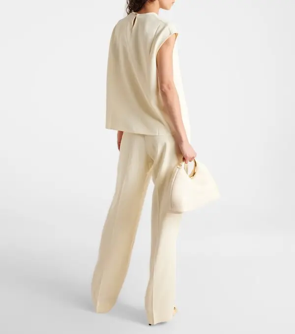 Asceno Dasha Crêpe Top - Yellow