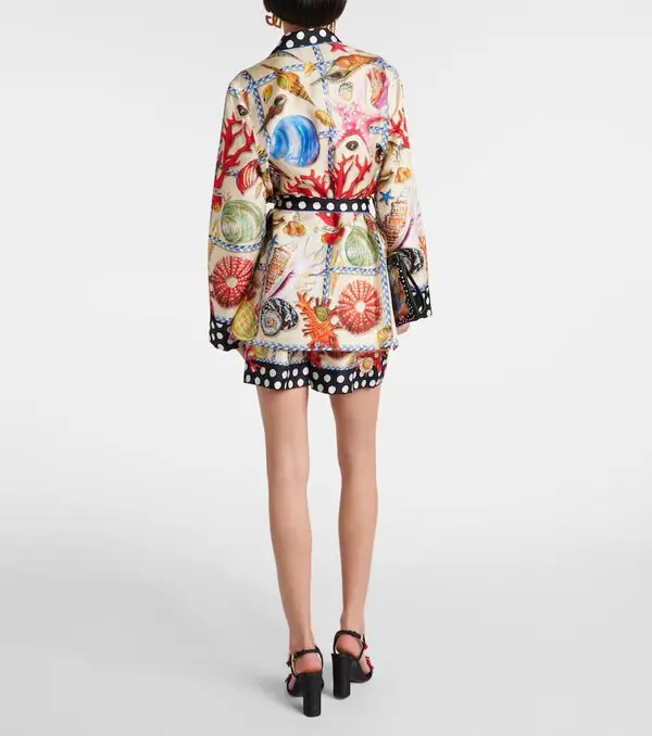 Dolce & Gabbana Capri Printed Silk Satin Shirt