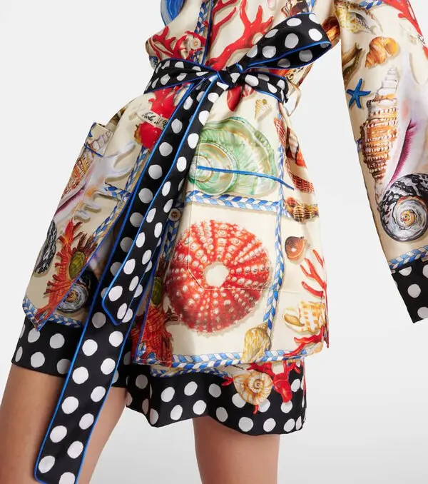 Dolce & Gabbana Capri Printed Silk Satin Shirt