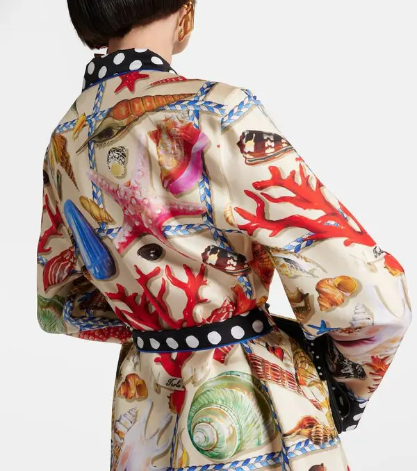 Dolce & Gabbana Capri Printed Silk Satin Shirt