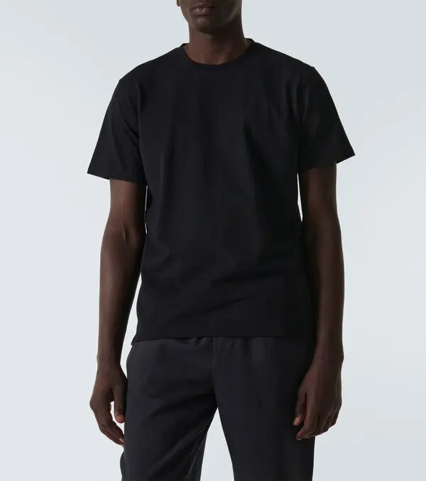 FRAME Logo Cotton Jersey T-shirt - Black