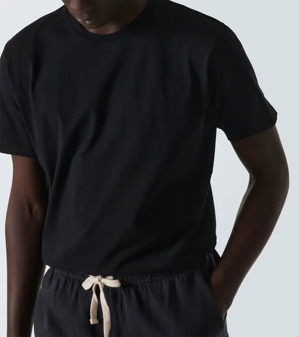 FRAME Logo Cotton Jersey T-shirt - Black