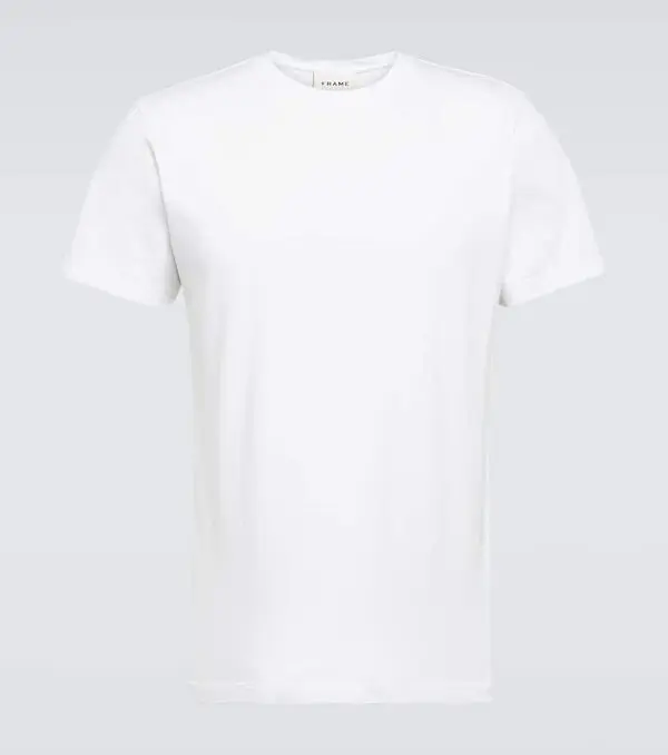 FRAME Logo Cotton Jersey T-shirt - White