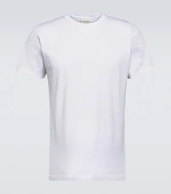 FRAME Logo Cotton Jersey T-shirt - White