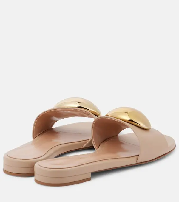GIANVITO ROSSI Embellished Leather Slides