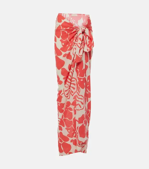 Faithfull The Brand Abaya Floral Beach Over-up - Red