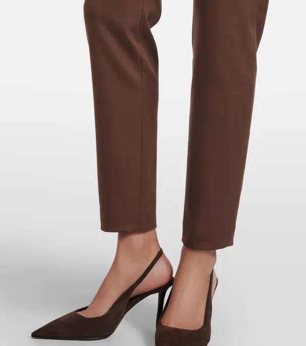 Brunello Cucinelli Cotton-blend Slim Fit Pants - Brown