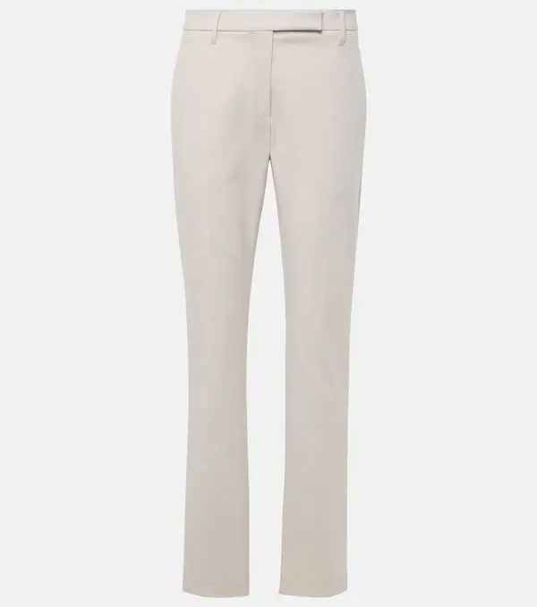 Brunello Cucinelli Cotton-blend Slim Fit Pants - Neutrals