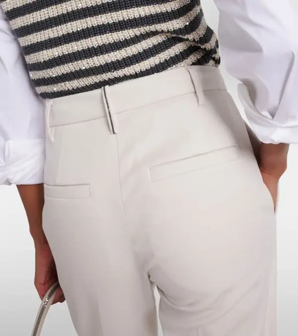 Brunello Cucinelli Cotton-blend Slim Pants